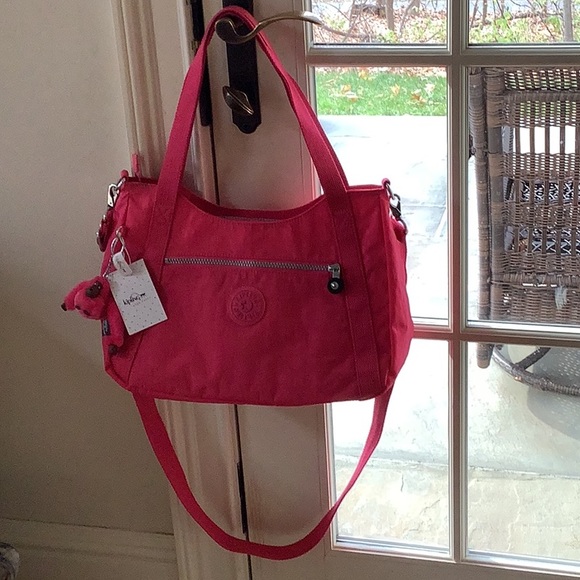 Kipling | Bags | Kipling Pink Crossbody Bag Outside Zipper Pocket ...